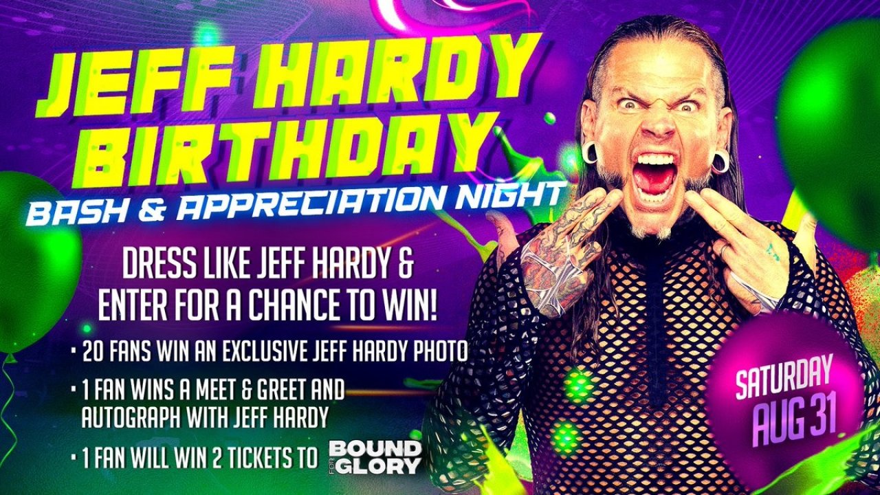 TNA's 'Jeff Hardy Birthday Bash & Appreciation Night" Set For August 31 ...